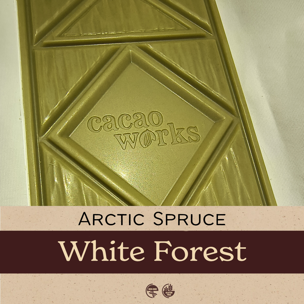 Artic Spruce White Forest Bar – Cacaoworks